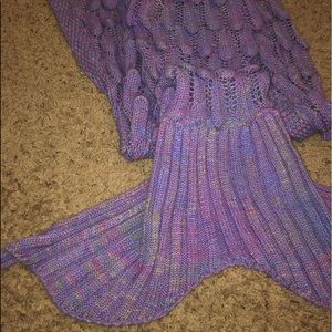 ROMWE | Bedding | Romwe Purple Knit Mermaid Tail Blanket | Poshmark